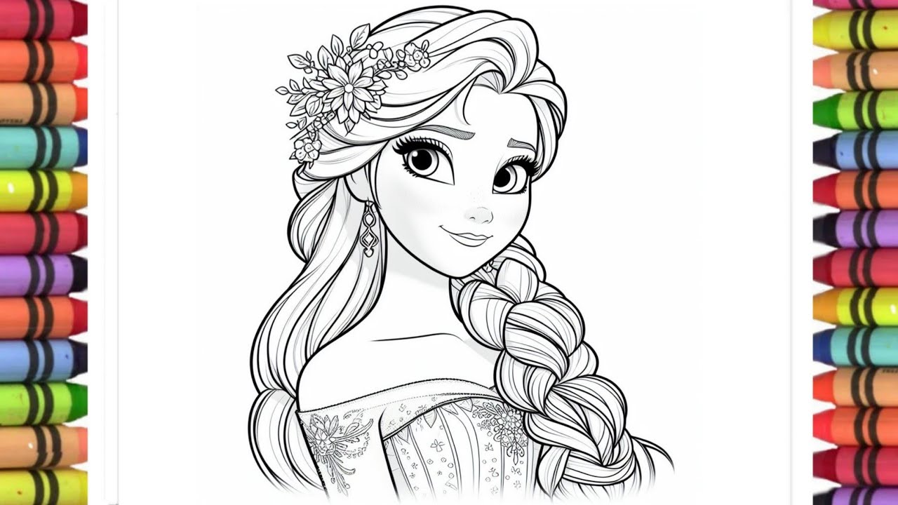 How to draw Elsa from Frozen, Disney princess Elsa drawing, Elsa Frozen ...