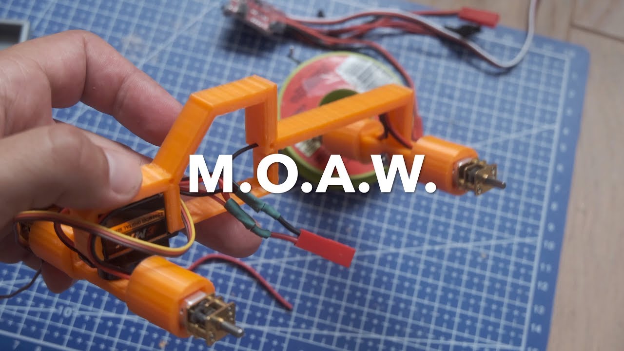 M.O.A.W. 3d printed RC crawler - YouTube