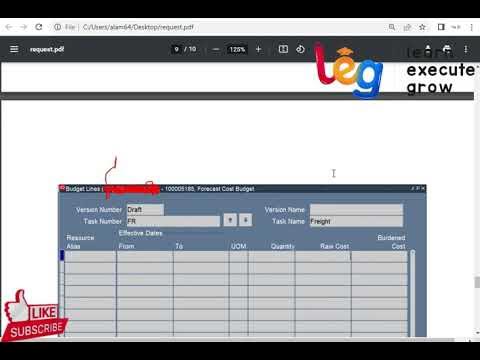 Oracle Projects Budget | Baseline Budget | Draft Budget | PA Projects ...