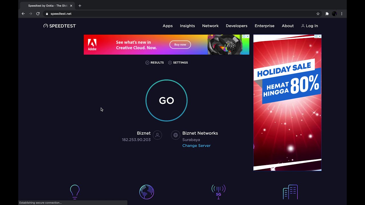 Test Kecepatan Biznet Paket 75 Mbps di Kota Tulungagung - YouTube