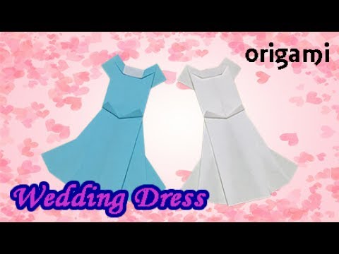 How to Make a Paper Wedding Dress | Origami Wedding Dress Eay but Cool ...