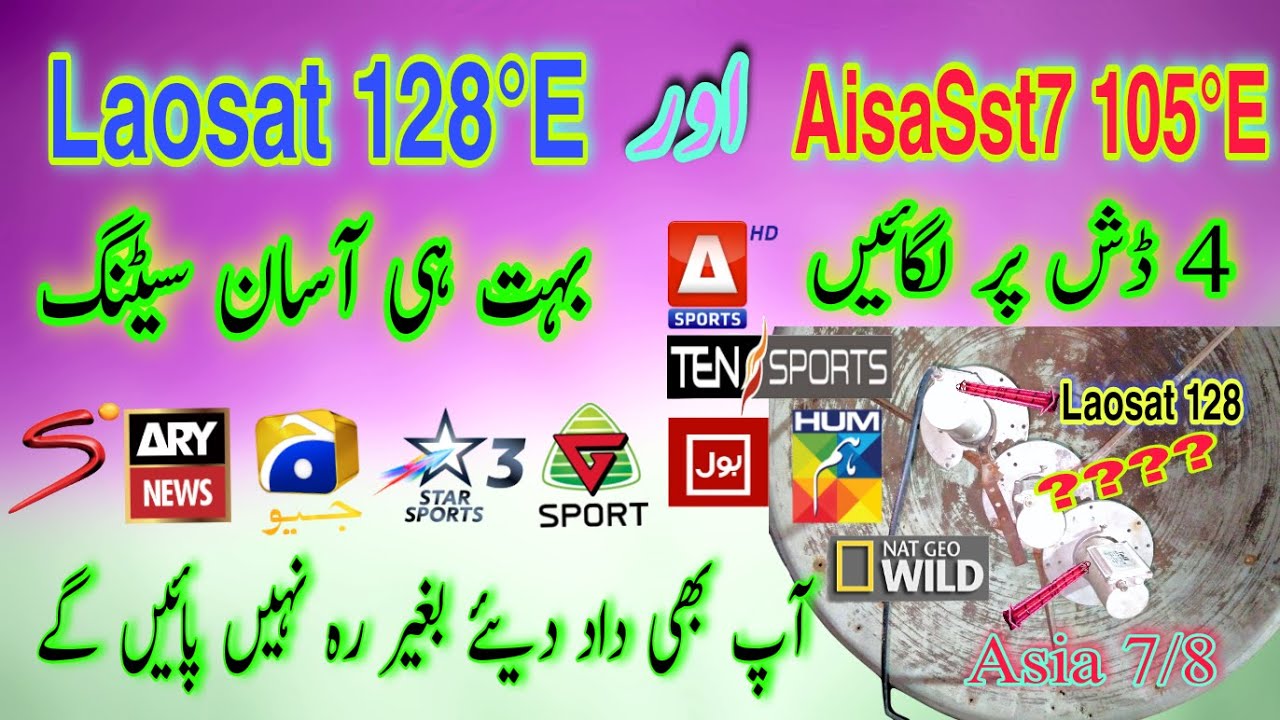 Laosat-1 128e dish setting with Chinasat 6b 125e Asiasat7 105e with ...