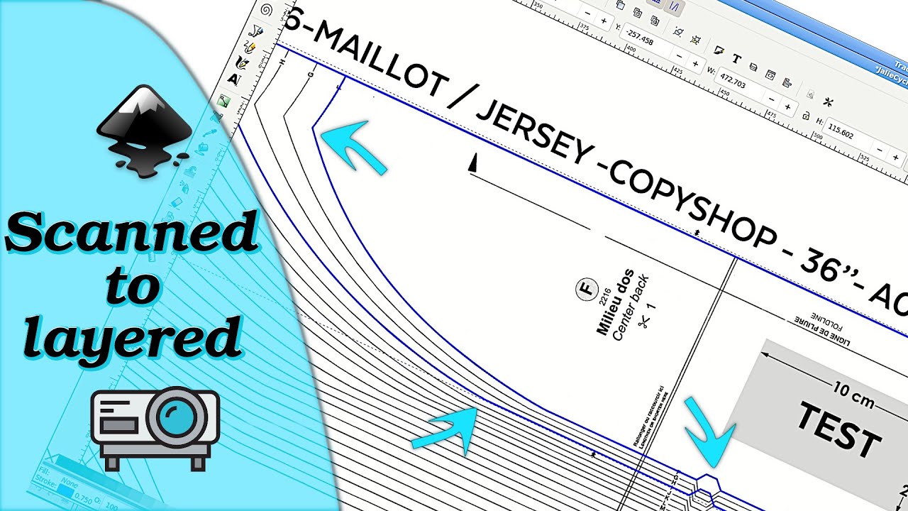 Vectorize sewing pattern in Inkscape {Bezier curves} - YouTube