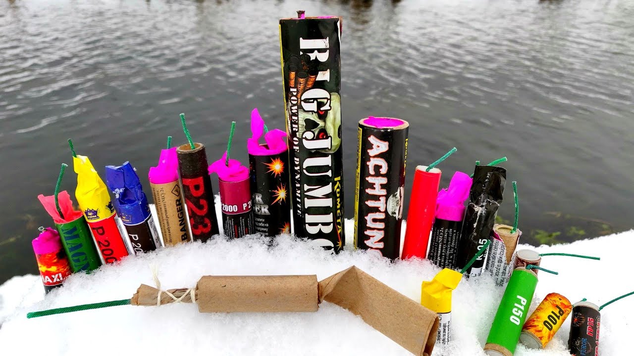 🔥 BIG FIRECRACKERS vs ICE RIVER ️ - YouTube