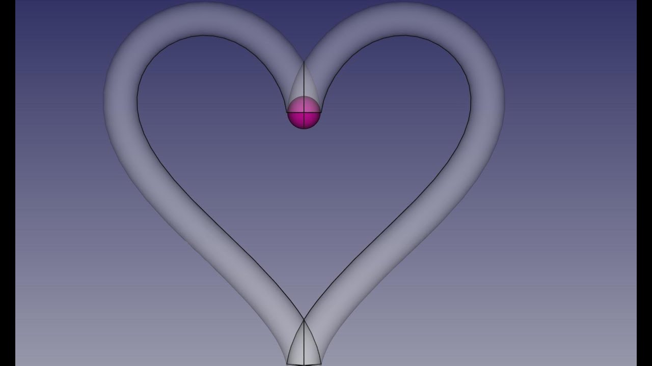 FREECAD #147 - HEART PARAMETRIC CURVE - YouTube