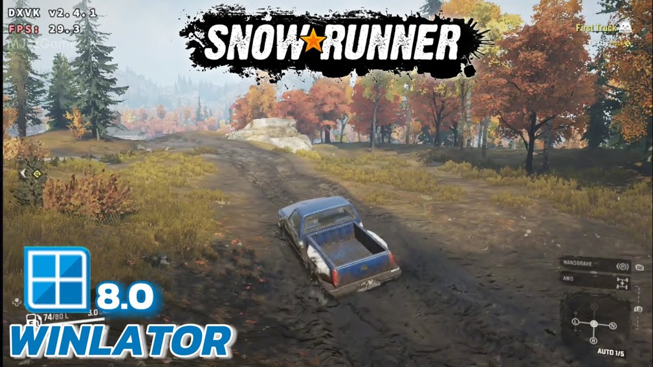 Winlator v8 (Rev 1) - Gameplay Snow Runner (Windows) On Android - YouTube
