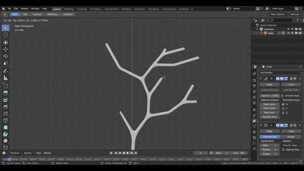 Blender 2.8 | Savannah tree | Low poly speed build - YouTube