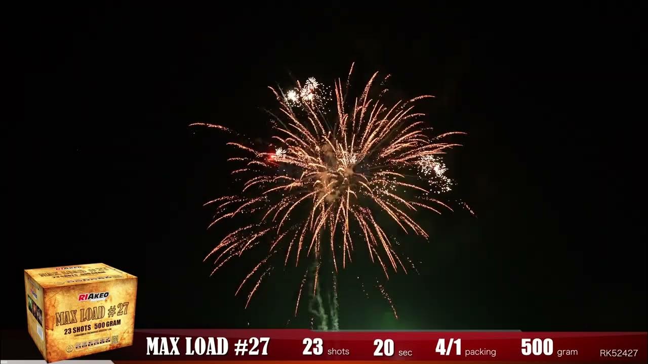 MAX LOAD #27 23 shots RK52427 | RIAKEO FIREWORKS - YouTube