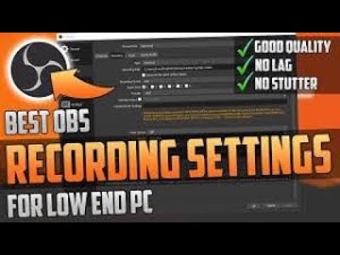OBS Studio record smoothly on 2GB Ram | 720p Or 1080p Settings - YouTube