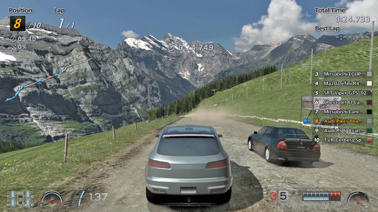 Gran Turismo 6 | Audi Pikes Peak quattro 2003| Eiger Nordwand K Trail ...