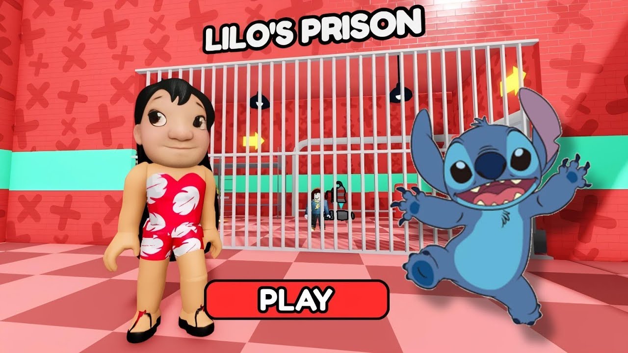 STITCH ESCAPING FROM LILO IN BARRY'S PRISON RUN! (OBBY!) - YouTube