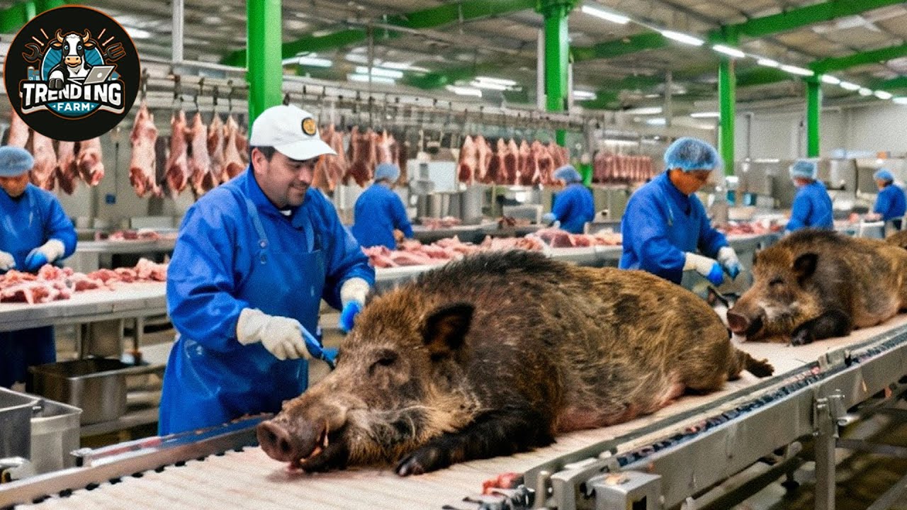 Inside The Wild Boar Meat Factory: From Farm To Sausages (Full Process ...
