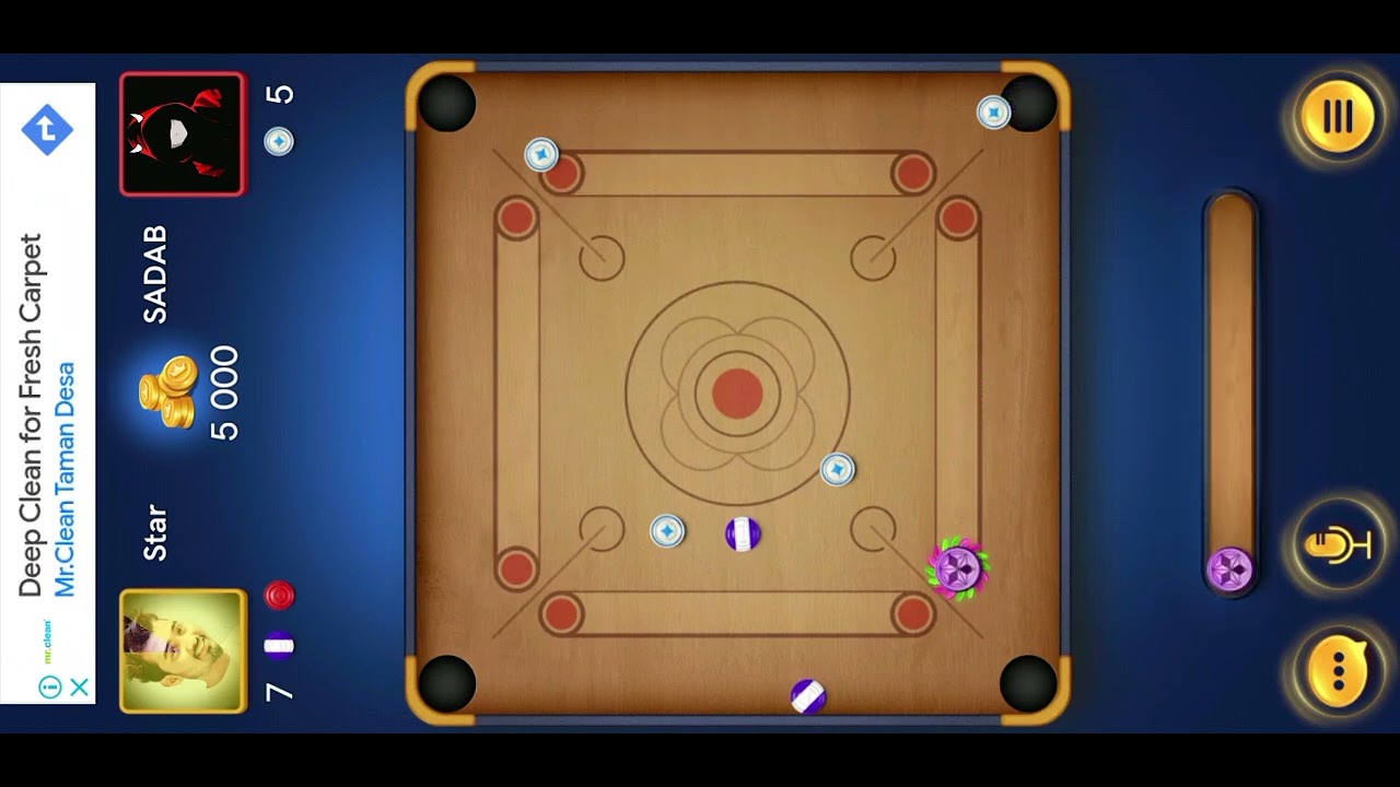 SADAB vs star carrom board game play match | carrom pool gameplay - YouTube