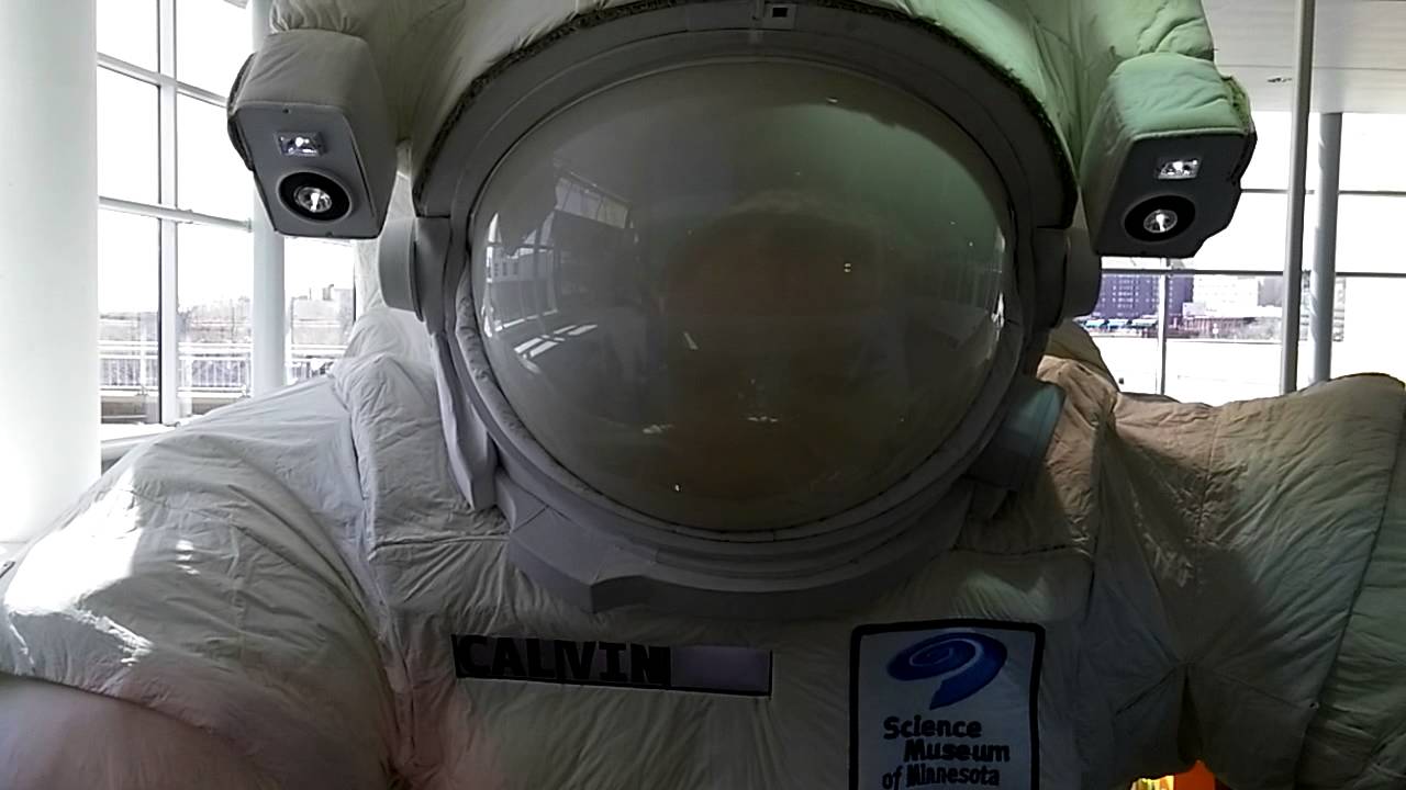Calvin's face on the giant astronaut - YouTube