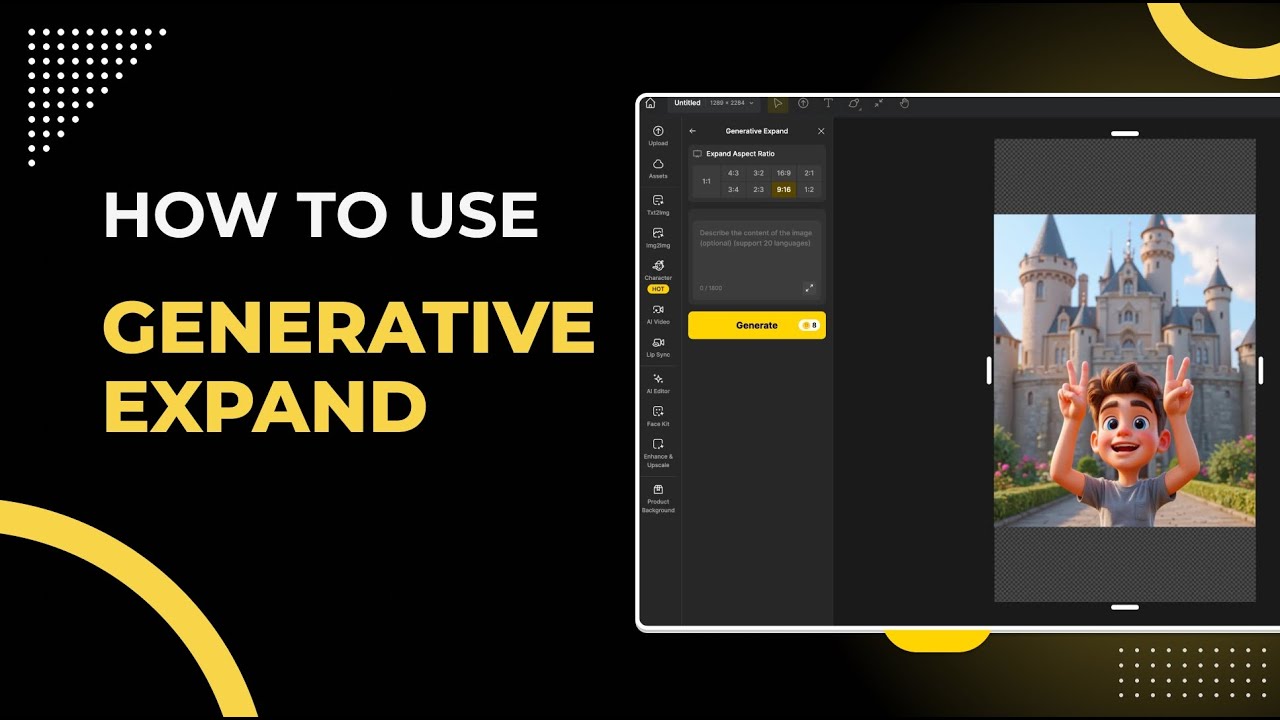 Extend Any Photo with Generation Expand Tool | Dzine AI Tutorial - YouTube