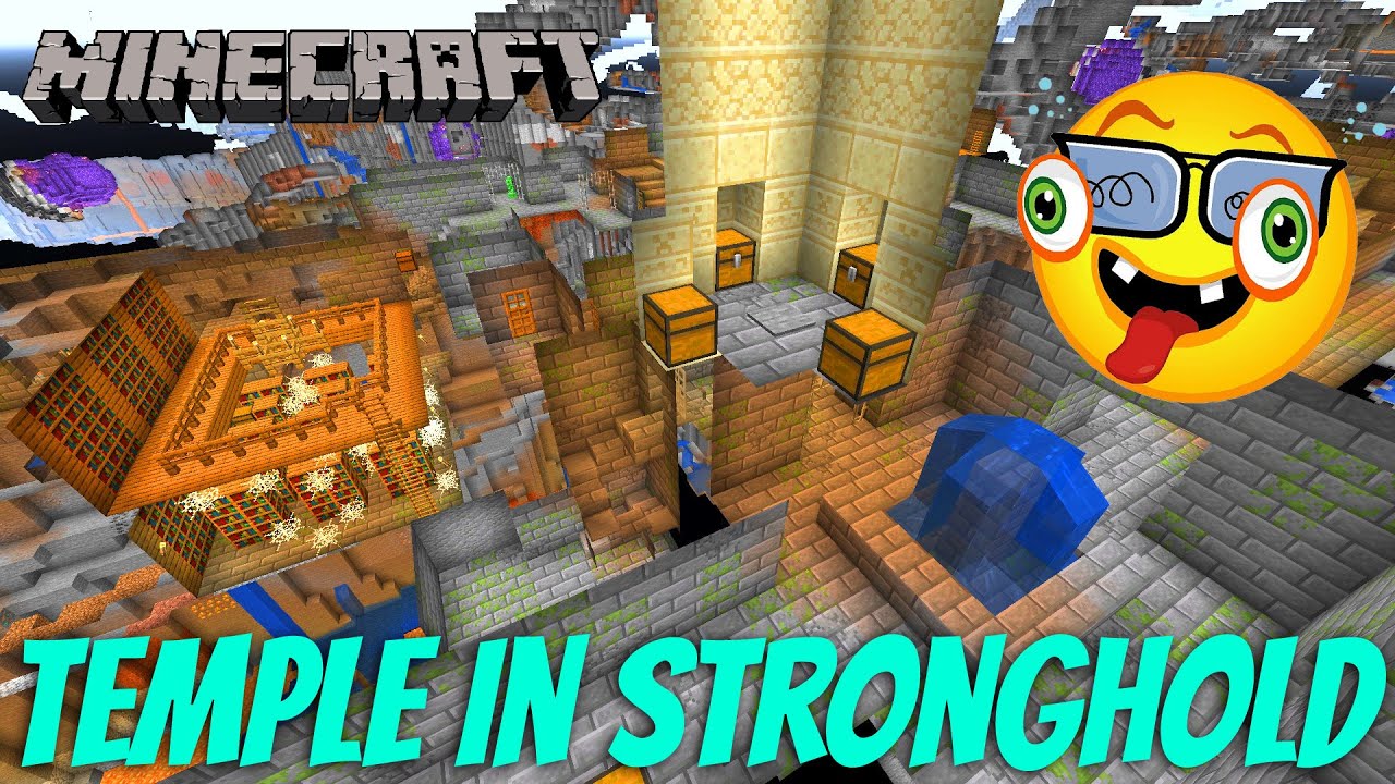 DESERT TEMPLE INSIDE STRONGHOLD! | MERGED STRUCTURES! | MINECRAFT 1.17. ...