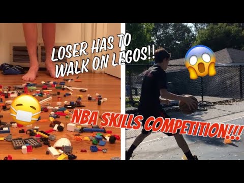 LOSER HAS TO WALK ON LEGOS!!! NBA Skills competition!! | The Pain Games ...