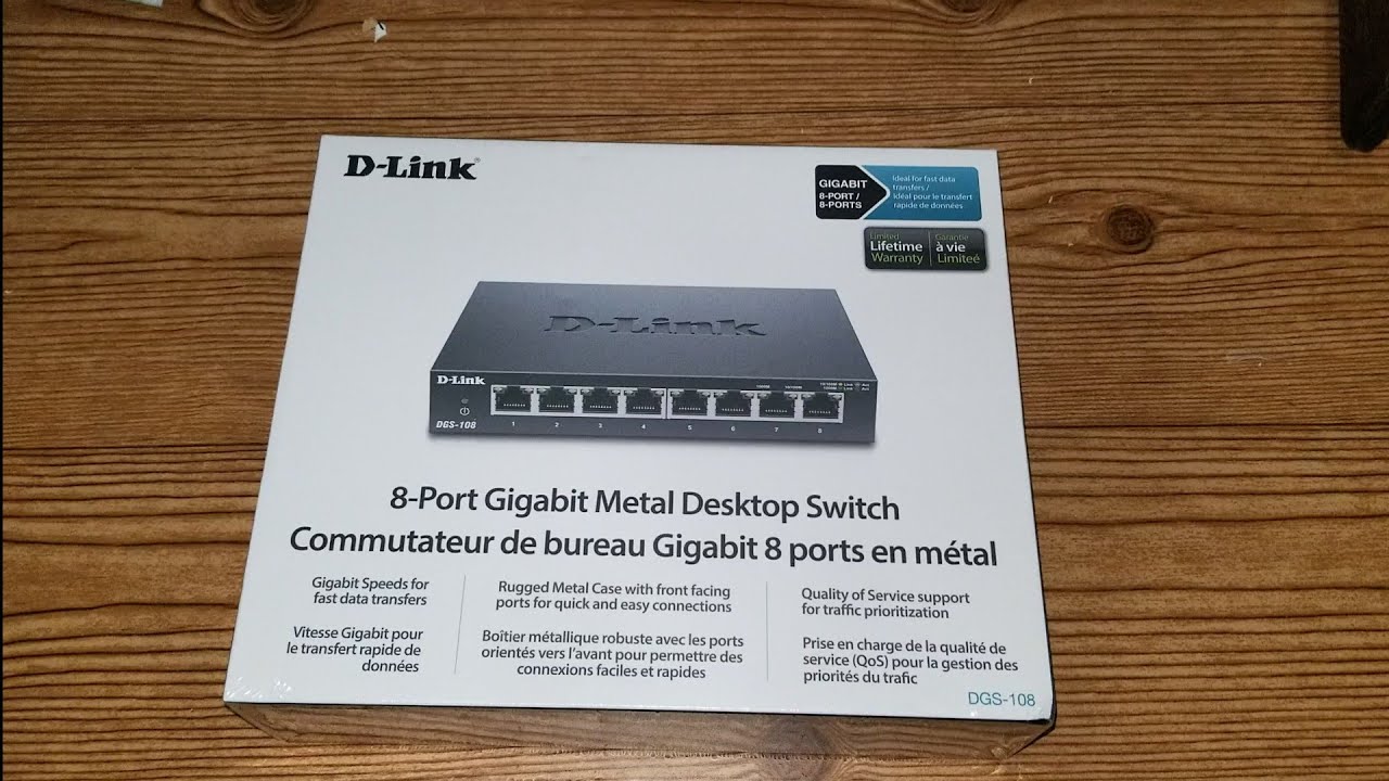 D-Link 8-Port Gigabit Desktop Switch - YouTube