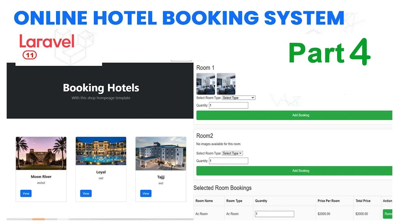 How To Build A Hotel Management System In Laravel Part 4 Step By Step Tutorial Youtube