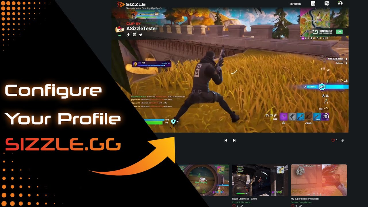 Sizzle.gg - How To Personalize Your Profile Page - YouTube