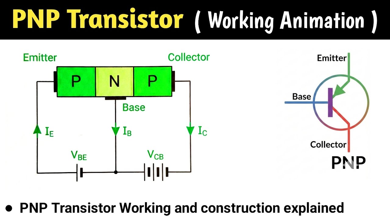 pnp transistor | pnp transistor working animation | pnp transistor ...