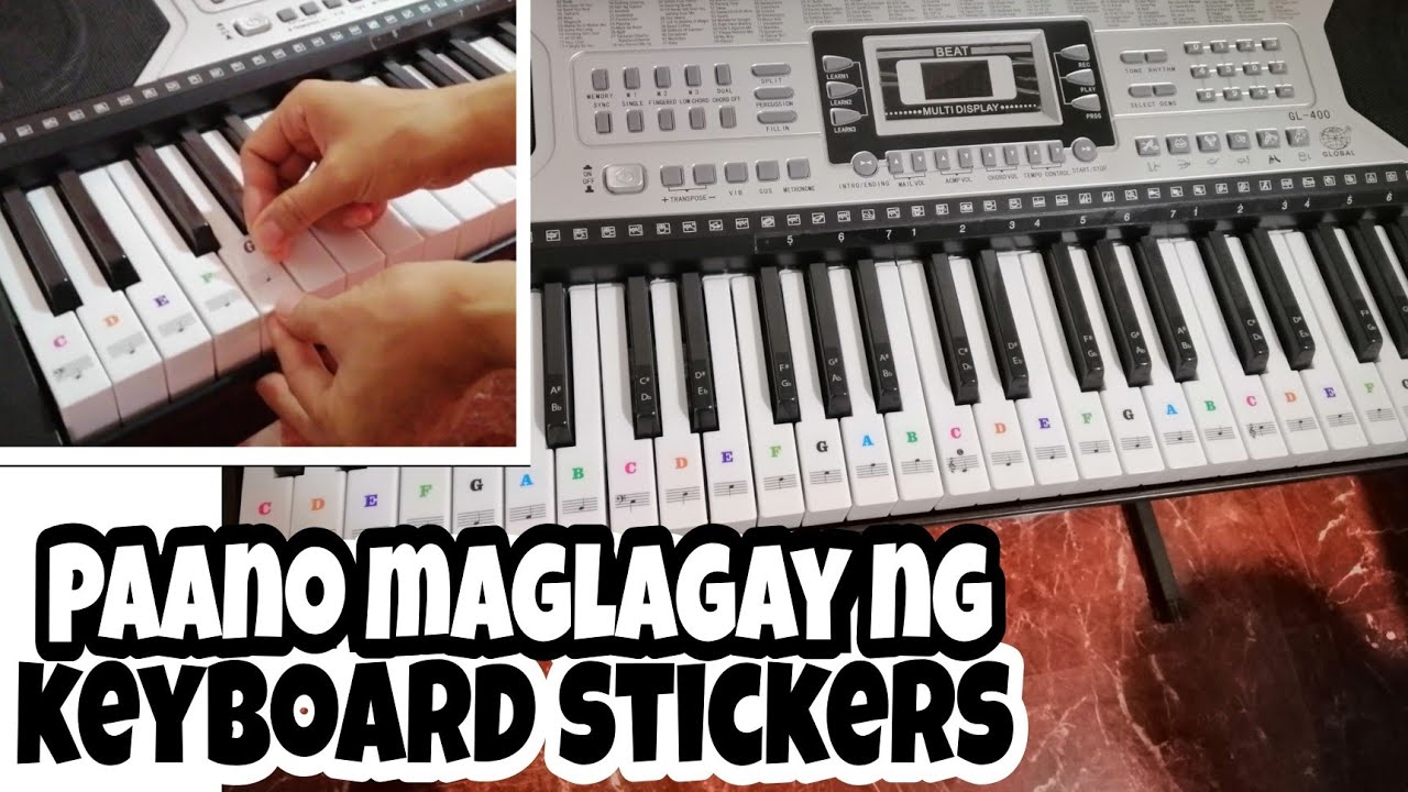 How to apply keyboard stickers | Installation of Piano Stickers | How ...