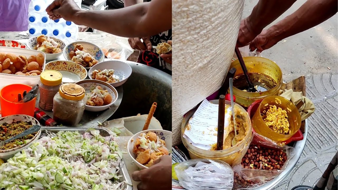 Popular Karim Vaier Special Spicy Golgappa |Masala Jhal Muri |Fuchka ...