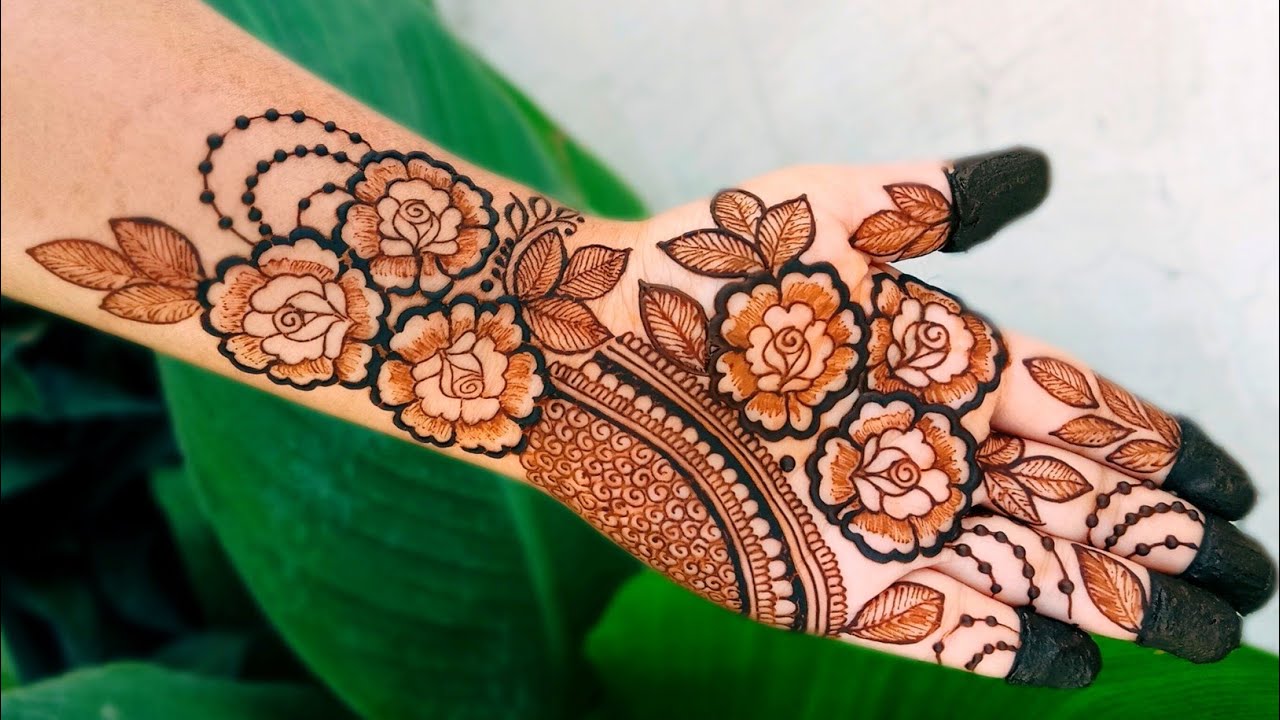 Easy Rose Flower Mehndi Design | Best Flower Site