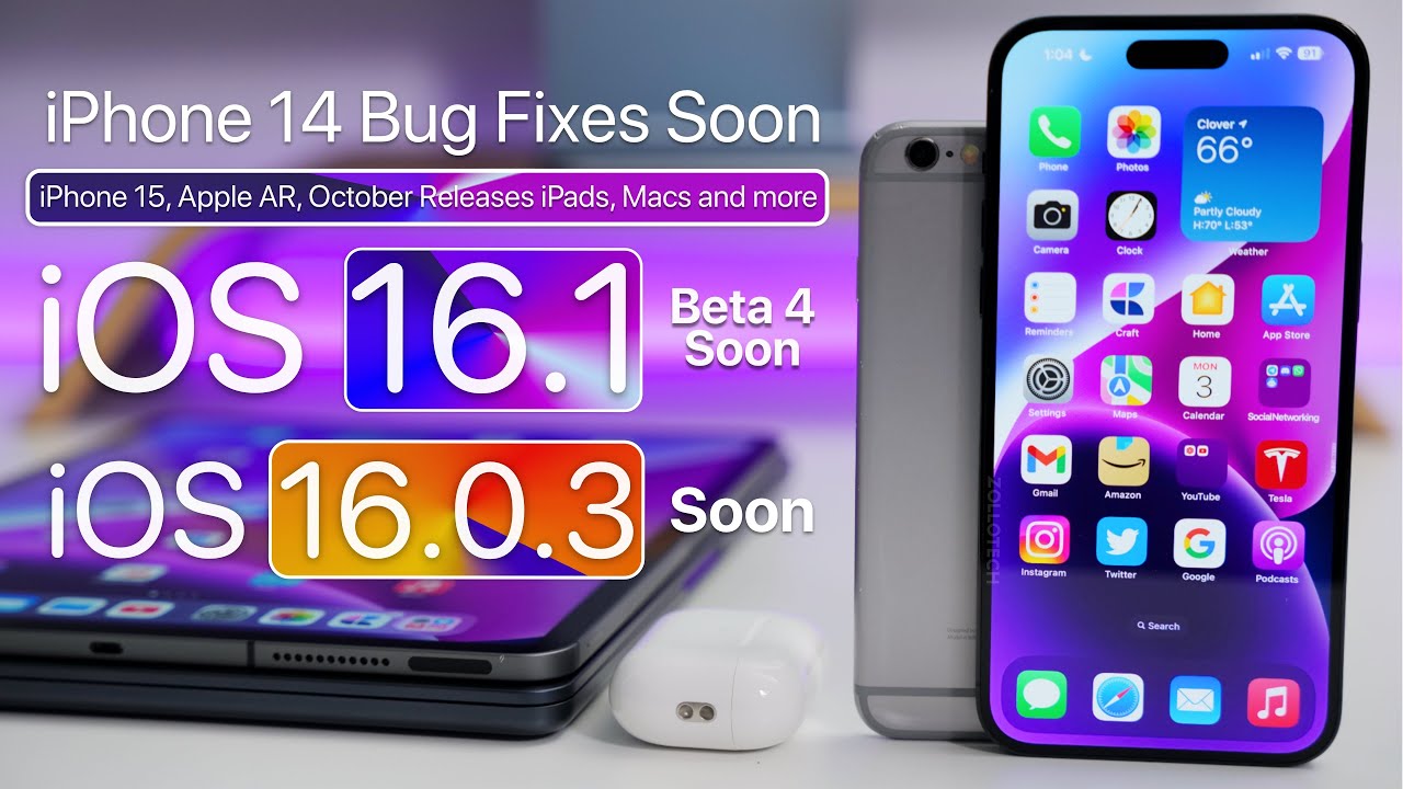 iPhone 14 Bug Fix Soon with iOS 16.0.3, iOS 16.1 Beta 4 soon, iPhone 15, Macs and more - YouTube