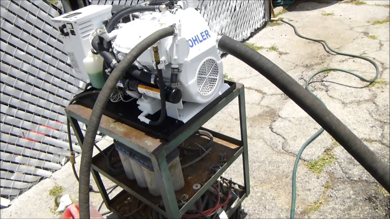 KOHLER GAS MARINE GENERATOR MODEL 4 CZ - YouTube