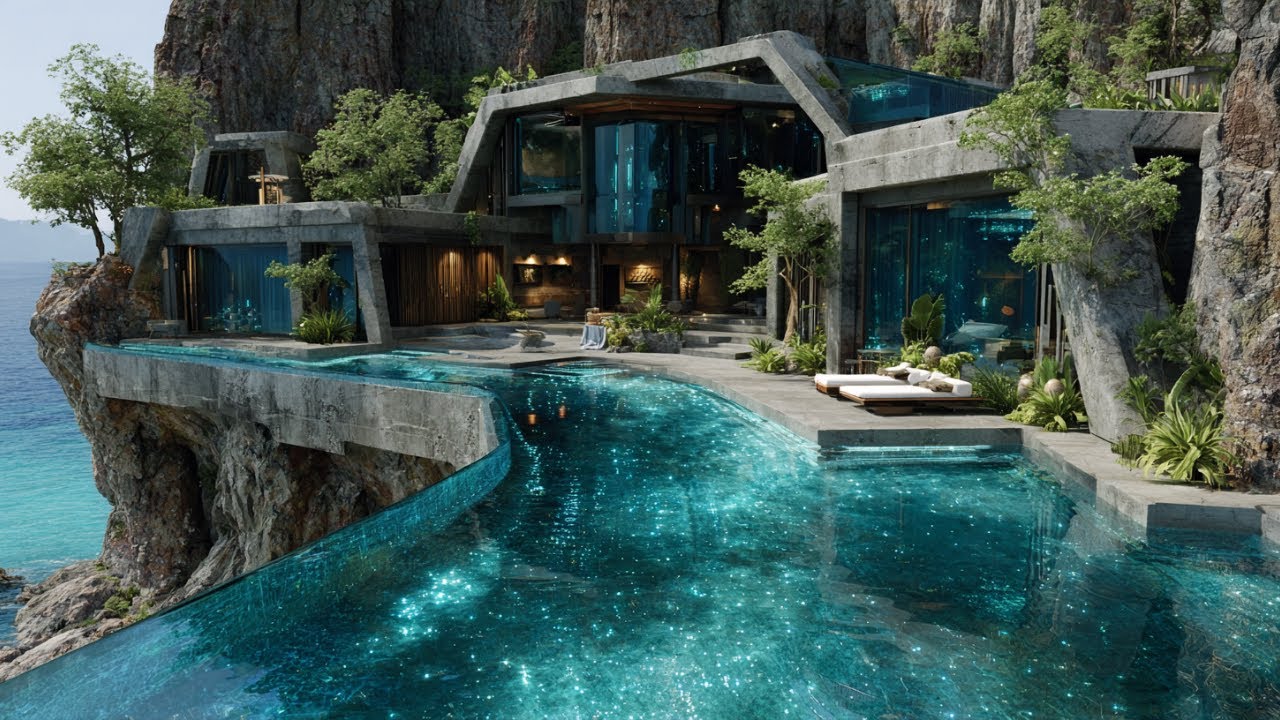 Villa Ultra Moderne de Luxe construite sur la Falaise | Magnifique Vue ...