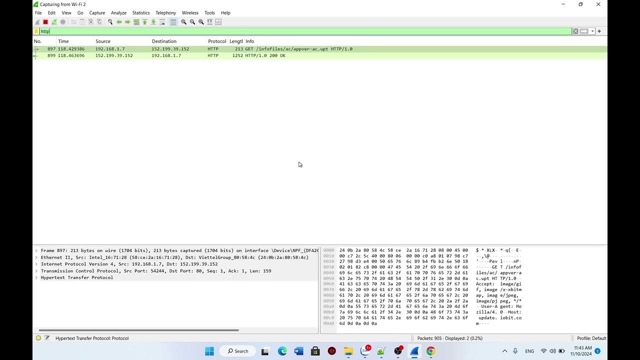 Capturing packets HTTP REQUEST-RESPONSE - YouTube