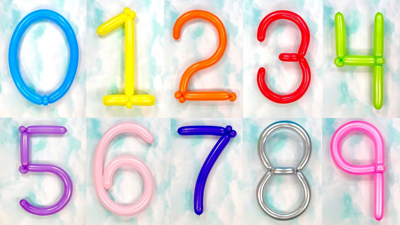 Learn Balloon Numbers! Balloon Decoration DIY | Tutorial - YouTube