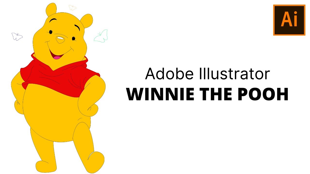 Winnie the Pooh - Cartoon Character - Adobe illustrator - YouTube