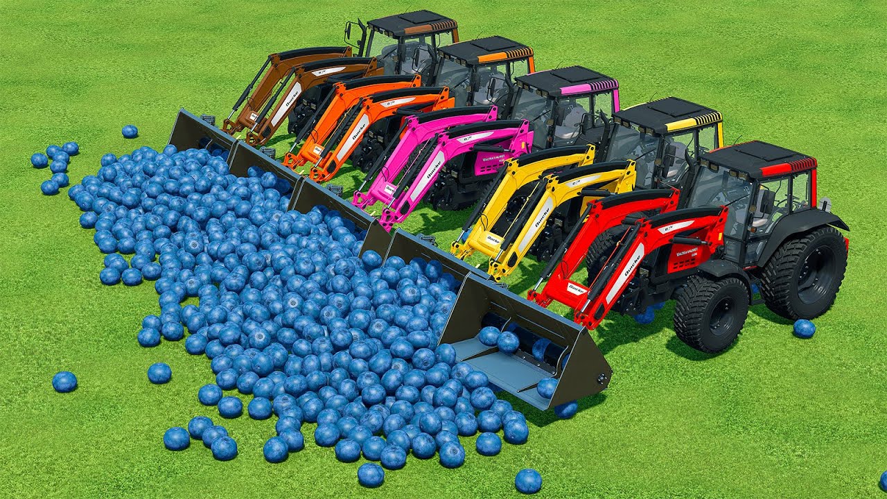 LOAD AND TRANSPORT BLUEBERRY WITH VALTRA TRACTORS - Farming Simulator ...
