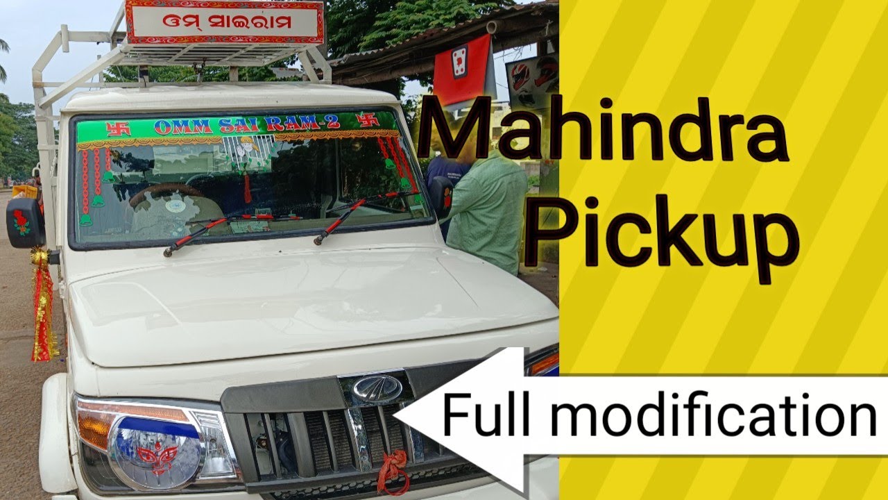Mahindra Pickup Modification || Pickup Mahindra Bolero Full stickering ...