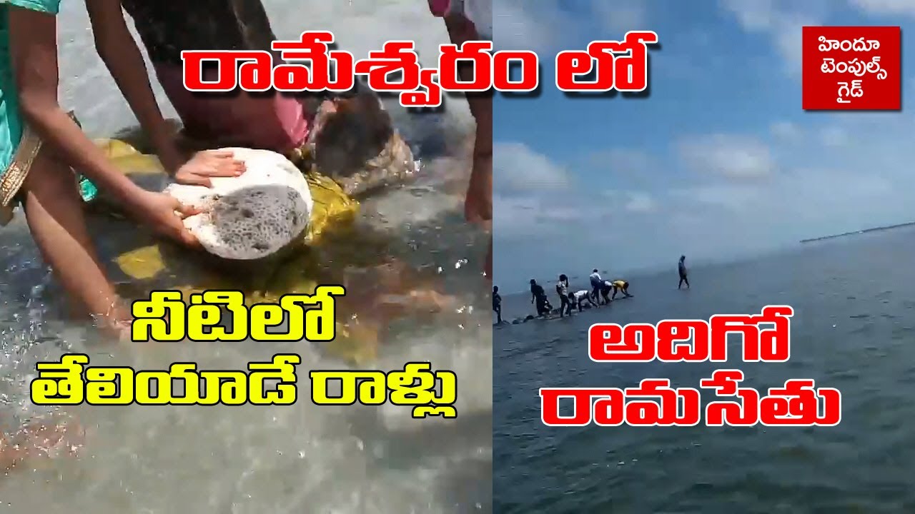 ఇదిగో రామసేతు రామేశ్వరం లో నీటిలో తేలియాడే రాళ్ళూ Floating rocks in ...