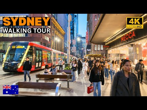 Sydney Australia Walking Tour 🇦🇺 Central Station to Circular Quay | 4K UHD
