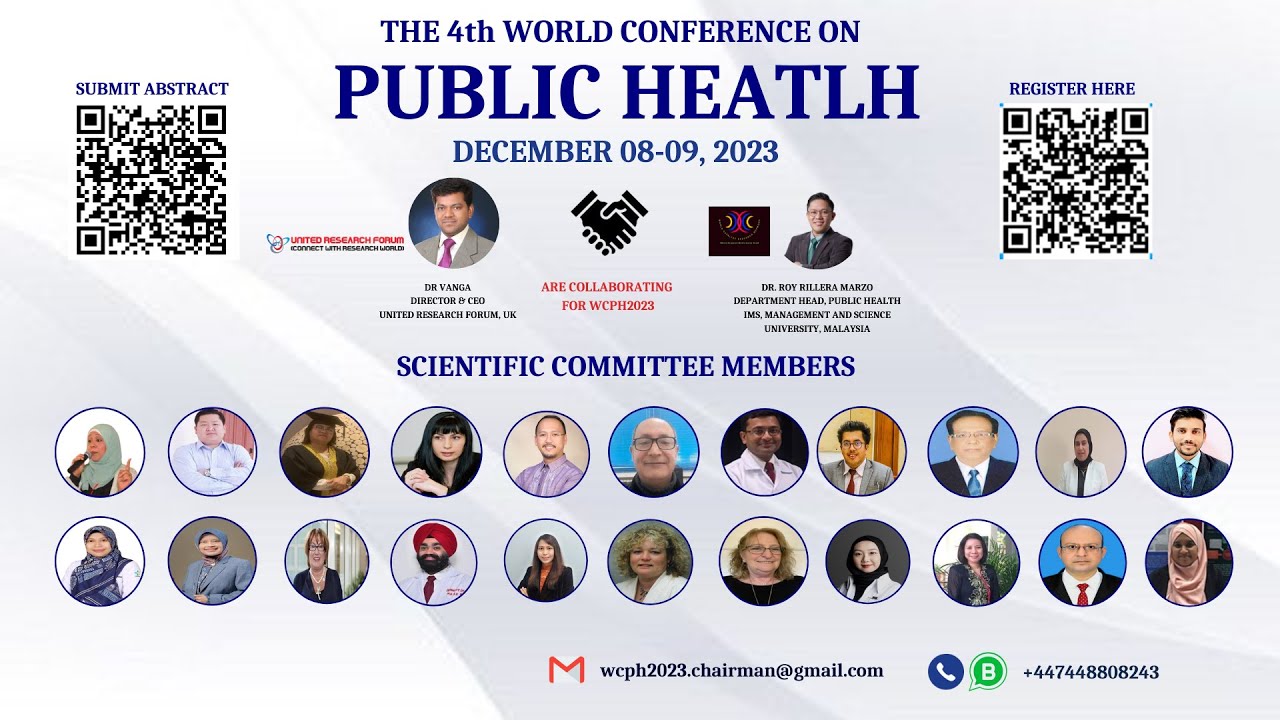 The 4th World Conference on Public Health | Virtual Conference ...