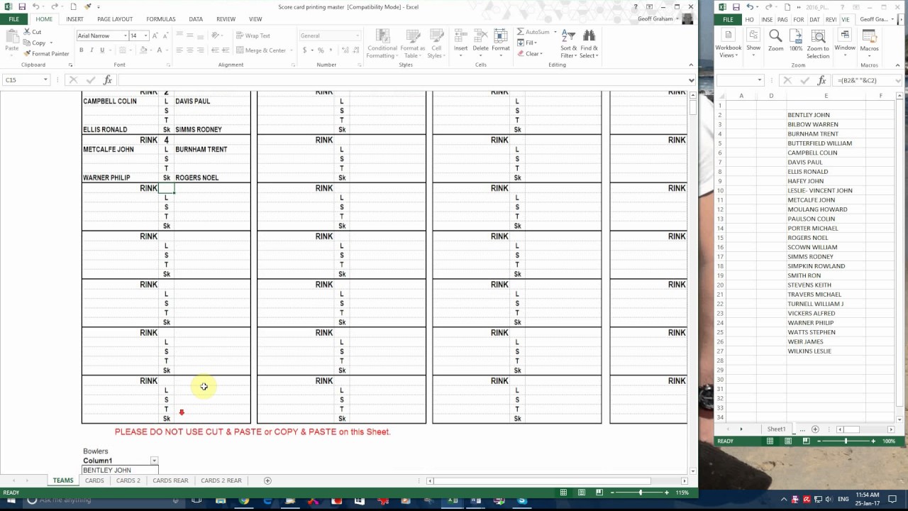 How to use the Score Card print file - YouTube