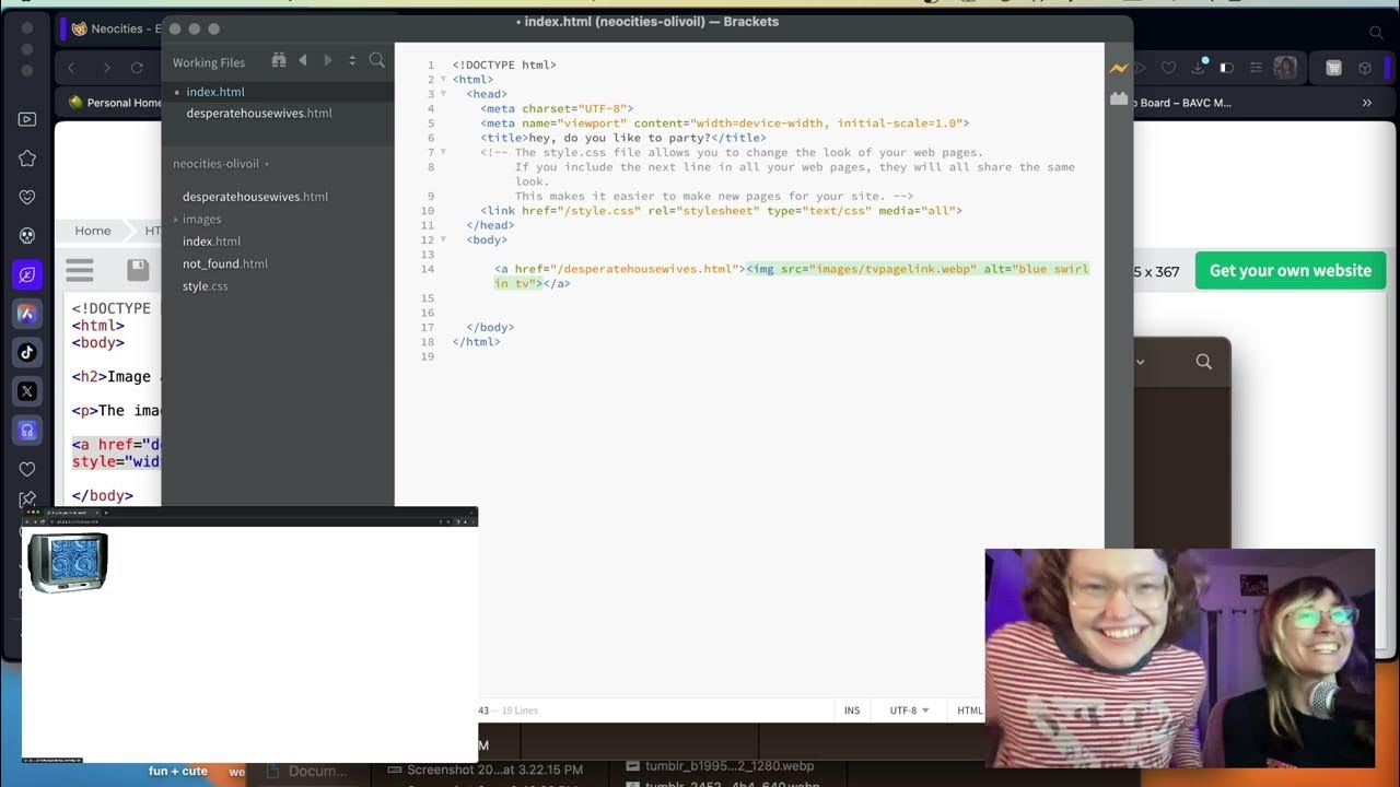 teaching my best friend how to code their personal website pt 2 (edited ...