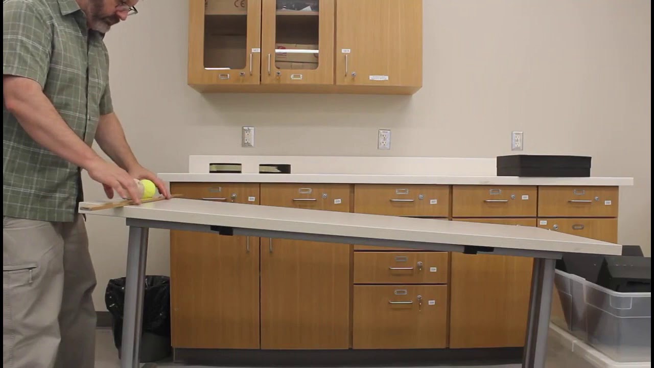 Video Demonstration Tennis ball vs Baseball Rolling Down Ramp - YouTube