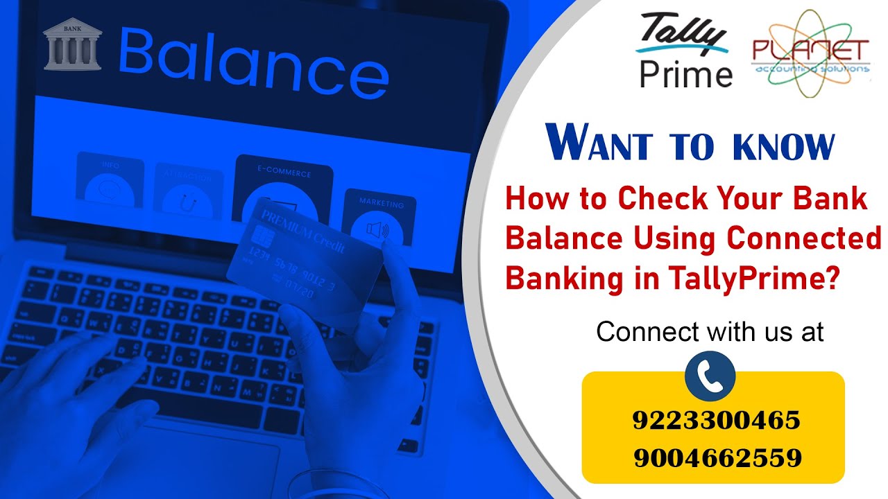 How to Check Your Bank Balance Using Connected Banking in TallyPrime ...