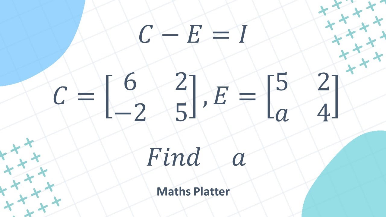 Solving Matrix Equations: Subtraction and the Identity Matrix - YouTube