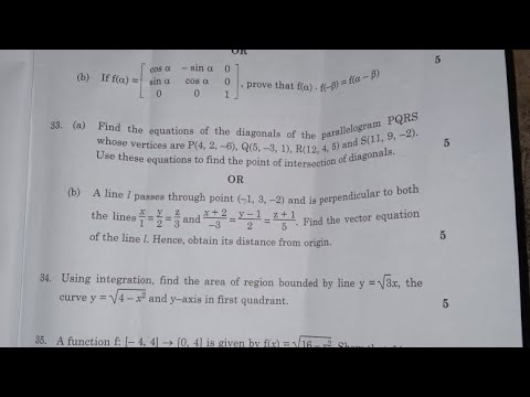 today's cbse board class 12 math paper set 2 @MATHSLINX - YouTube