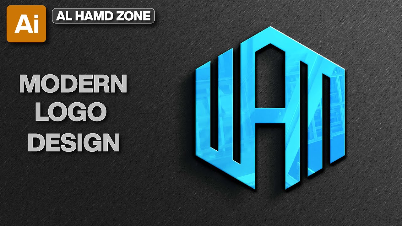 WAM Word Letter logo design process in illustrator tutorial 2024 trends ...