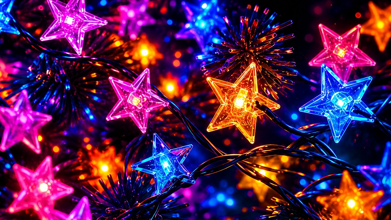 Christmas LED Lights | Abstract Color Visuals with Relaxing Music ...