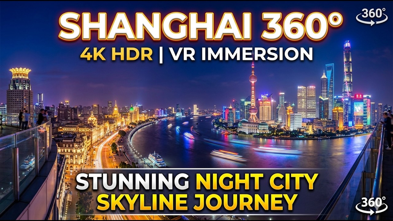 🔥 Shanghai 360° 4K HDR | Stunning Skyline & Night City Immersion - YouTube