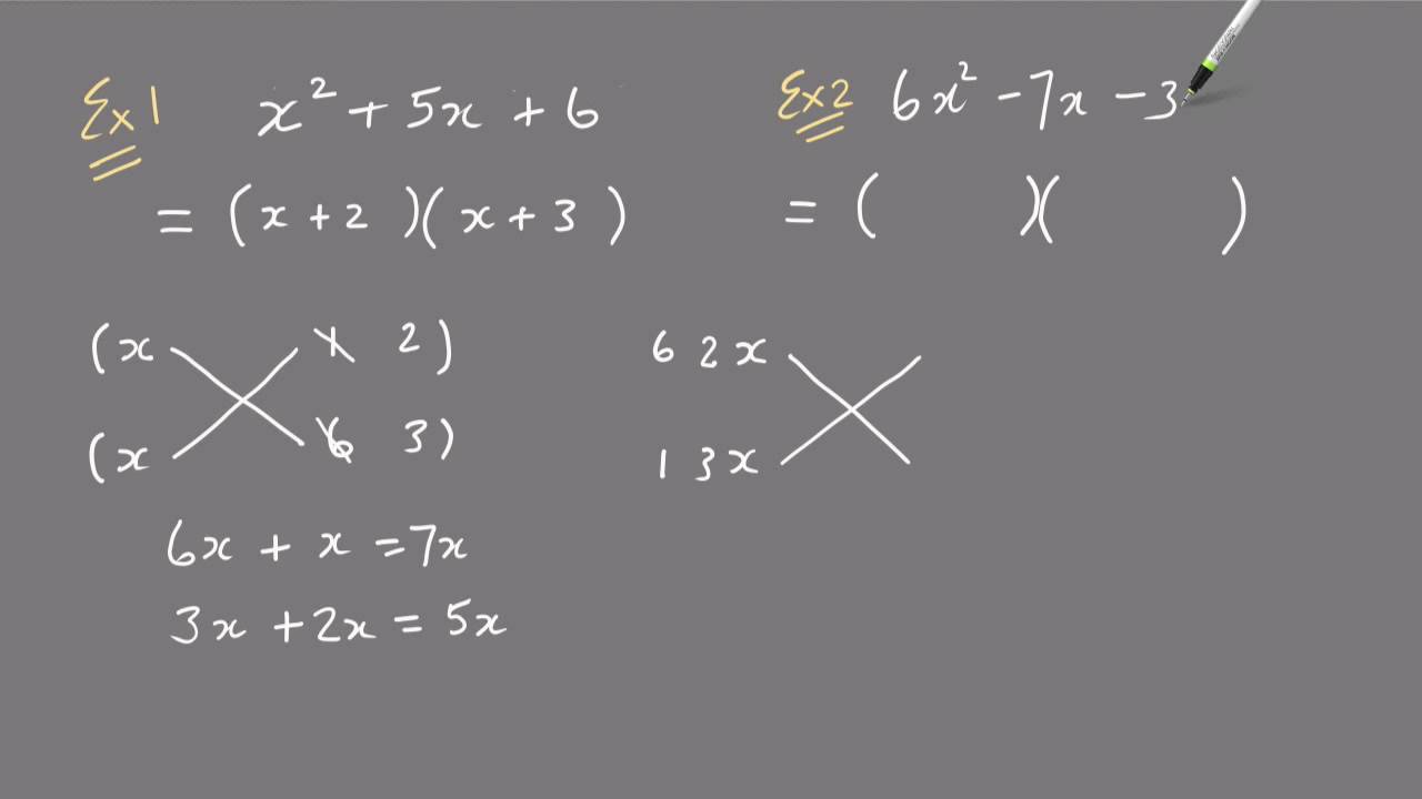 VCE Maths Methods - How To Factorise Quadratic Trinomials - YouTube