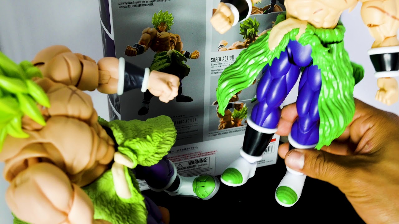 SUPER SAIYAN BROLY DBS REVIEW COMPARISON S H FIGUARTS VS BANDAI RISE ...